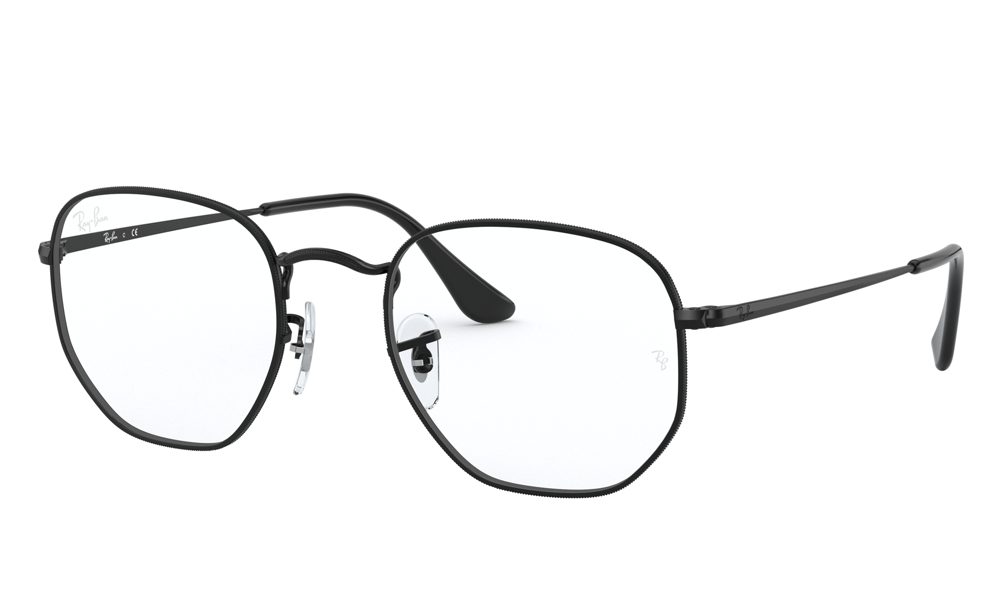 Ray-Ban HEXAGONAL OPTICS Silver Eyeglasses | Glasses.com® | Free Shipping