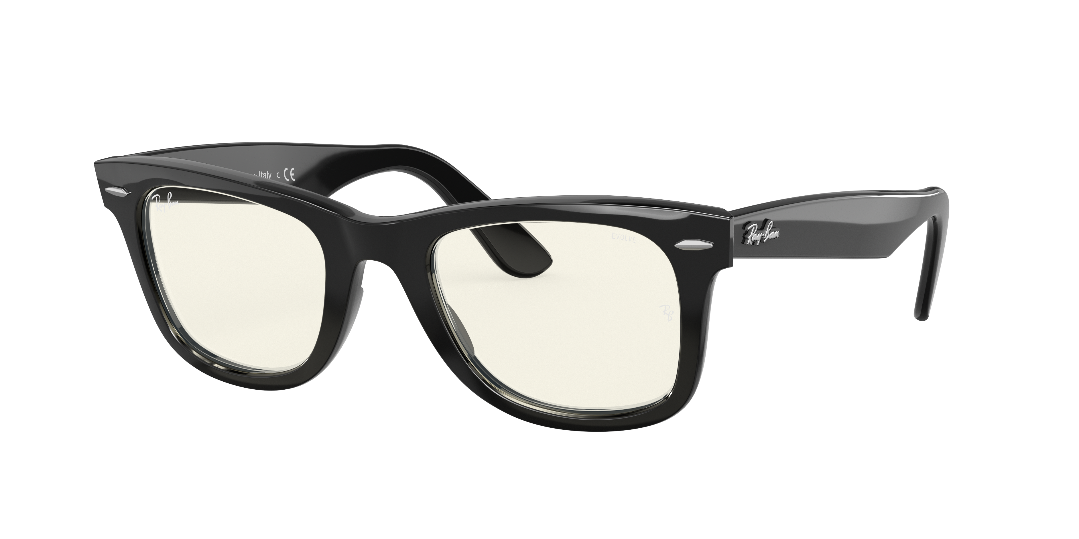 Ray Ban RB2140 Wayfarer Clear Evolve Black Sunglasses Glasses Ray Ban RB2140 Wayfarer Clear Evolve Black Sunglasses Glasses